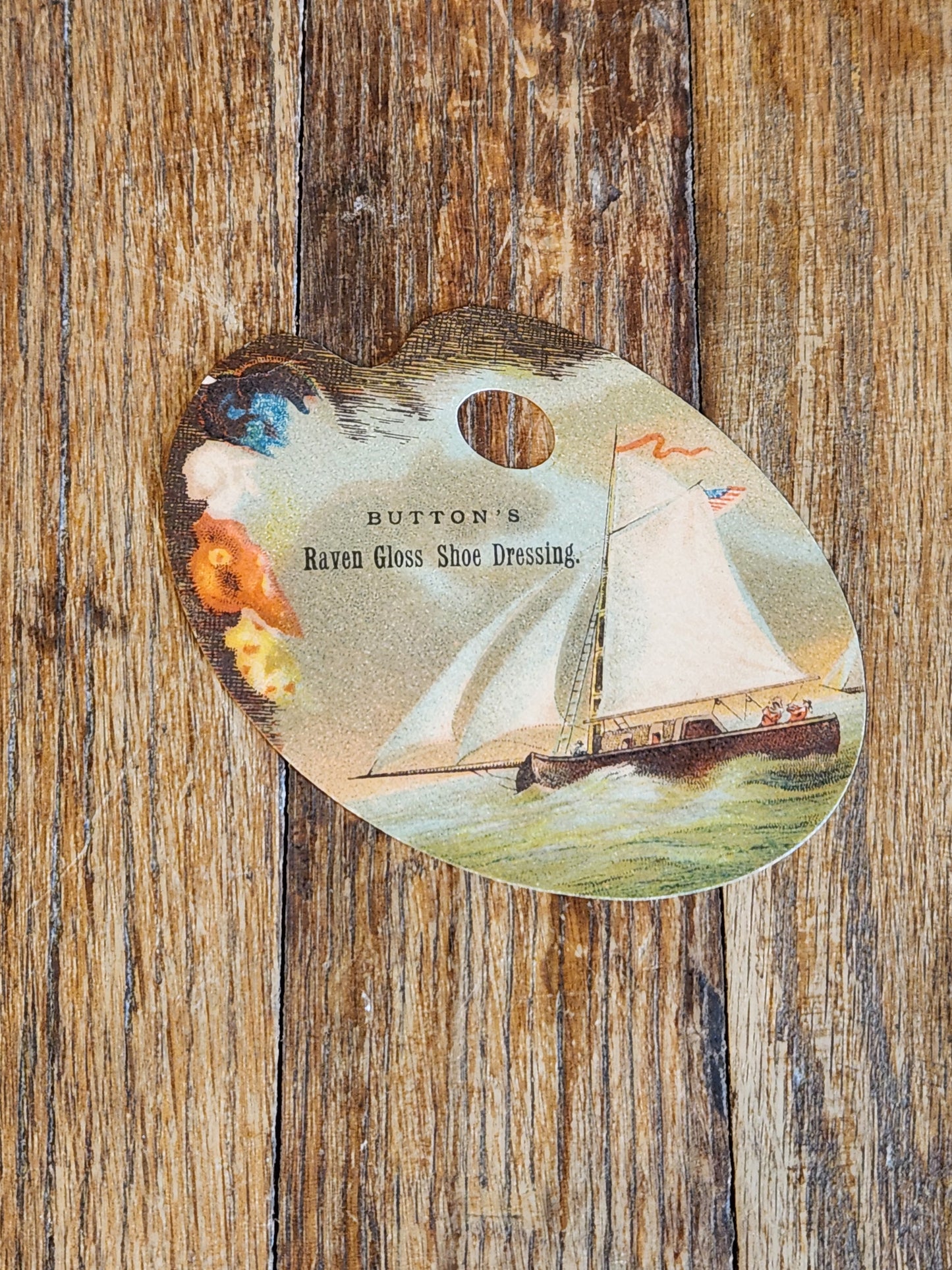 Victorian Button’s Raven Gloss Shoe Dressing Die-Cut Trade Card Sailin ...