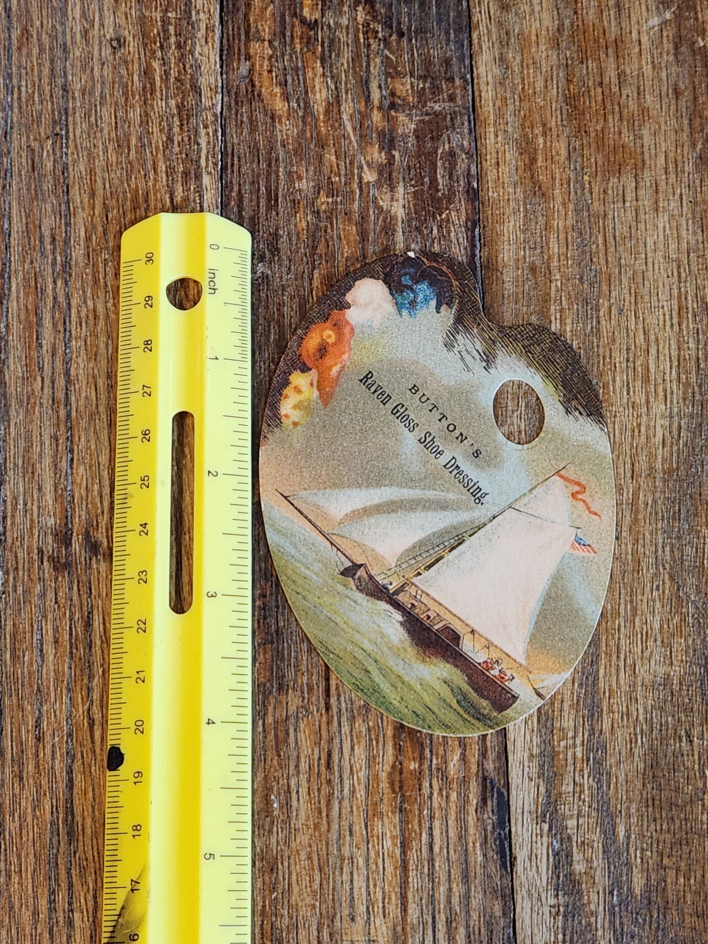 Victorian Button’s Raven Gloss Shoe Dressing Die-Cut Trade Card Sailin ...