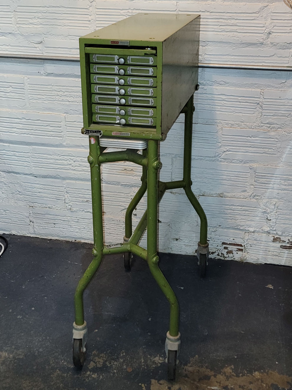 Acme Visible Records Card Filing Cabinet On Wheels / Casters – The ...